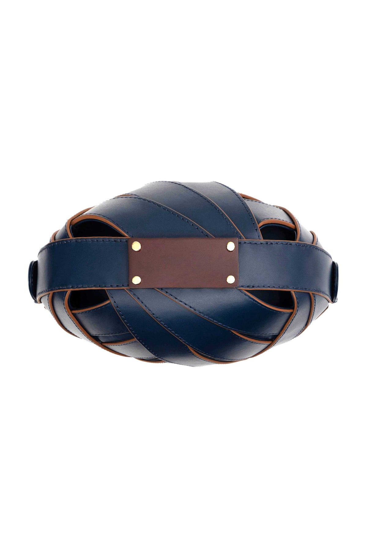 LE PETIT PANIER LEATHER CROSSBODY HANDBAG IN NAVY – PERRIN PARIS