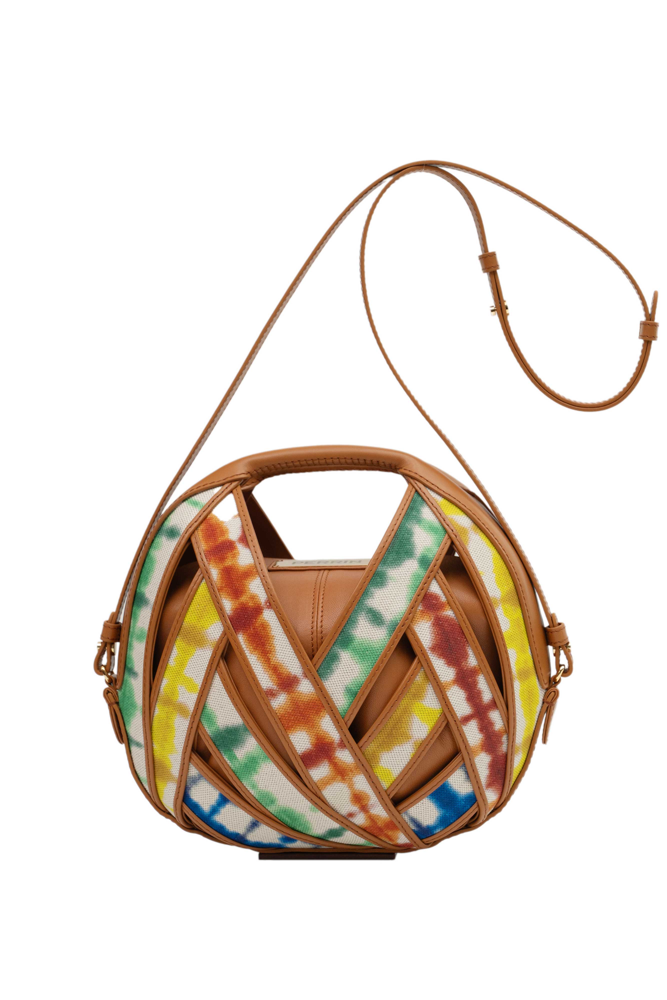 LE PETIT PANIER LEATHER CROSSBODY HANDBAG IN TIE DYE – PERRIN PARIS